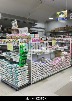 Yokohama, Japan. 06th Sep, 2017. Rice bags are being pictured in a ...