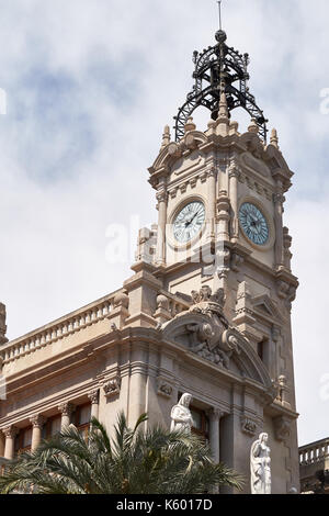 Clock built in Valencia, Spain Stock Photo - Alamy