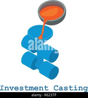 Centrifugal casting metalwork icon, isometric 3d style Stock Vector ...