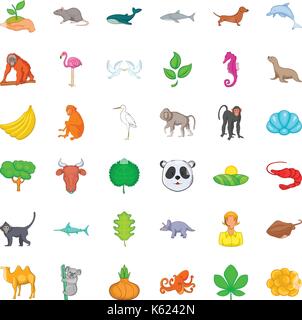 Biotic icons set, cartoon style Stock Vector Image & Art - Alamy