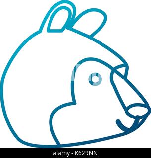 Bear cute animal blue lines Stock Vector Image & Art - Alamy