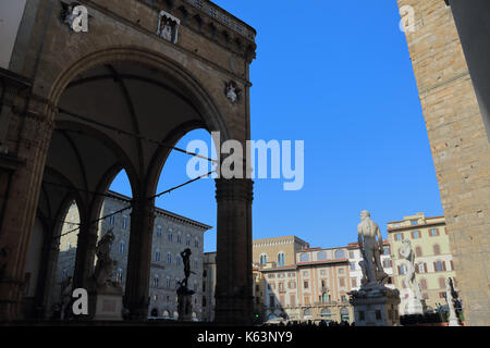Florence, Statue of David by Michelangelo and Hercules and Cacus, , La ...