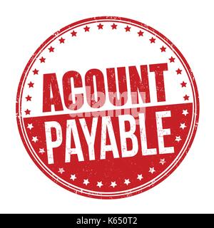 Account payable sign or stamp on white background, vector illustration ...