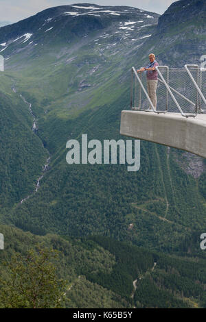 Utsikten, viewpoint at Gaularfjellet, Norway Stock Photo - Alamy