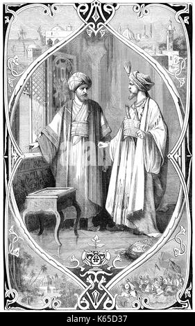 Muhammad, c. 570 – 632. Prophet and founder of Islam. From Ward and Lock's Illustrated History ...