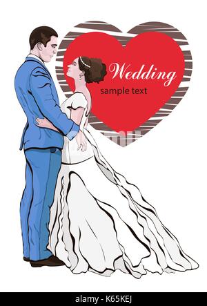 Vector cartoon hand hugging red heart. Illustrated sign on comic book ...