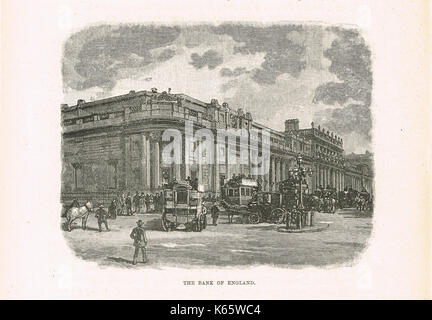 Bank of England, London, Victorian illustration Stock Photo - Alamy