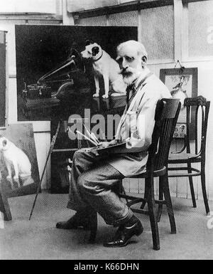 Francis Barraud painter of HMV logo Nipper the dog 1904 Stock Photo - Alamy
