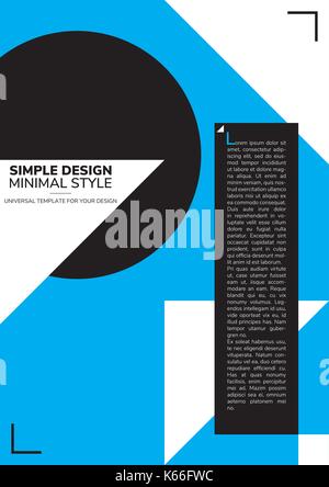 simple poster design template, blue paint strokes, splatters and shadow ...