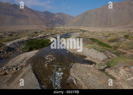 River Loa emerging from the Atacama Desert before flowing into the ...