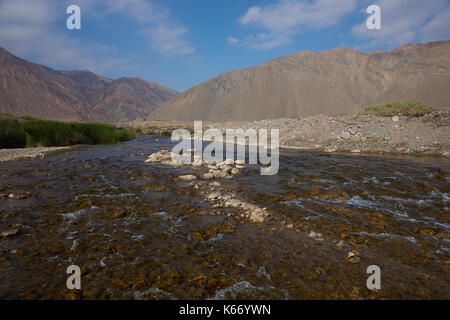 River Loa emerging from the Atacama Desert before flowing into the ...