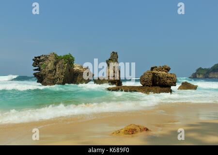 Selok beach, in Malang Indonesia Stock Photo - Alamy