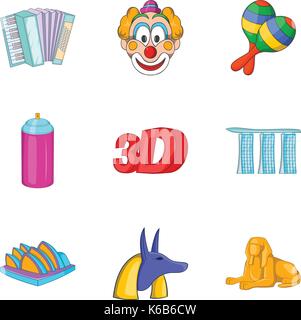 Pleasure icons set, cartoon style Stock Vector Image & Art - Alamy