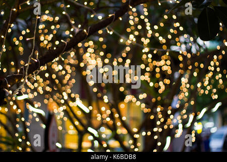 Defocused ligths of Christmas tree Stock Photo - Alamy
