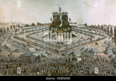 French Revolution (1789-1799). City of Lyon in 1793, against the ...