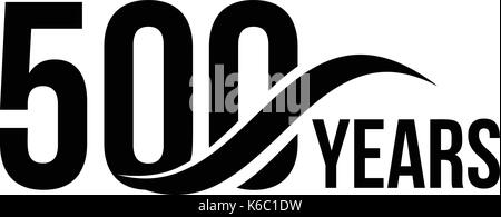 500th Anniversary vector icon. Birthday logo template. Greeting card ...