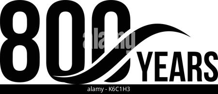 800th Anniversary vector icon. Birthday logo template. Greeting card ...