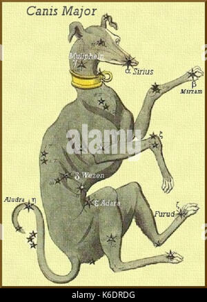 Sirius, constellation Canis Major,the brightest star in the night sky ...