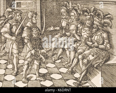 Der Weisskunig 49 Detail Knights & Bowmen Stock Photo - Alamy