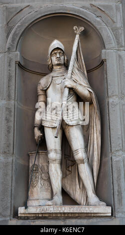Statue of Francesco Ferrucci (1489-1530), condottiere of the Republic ...
