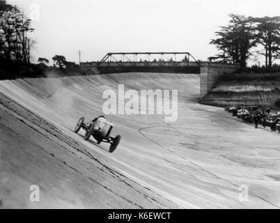 Percy Lambert in 25hp Talbot after breaking speed record at Brooklands ...
