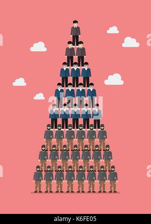 Pyramid of social class infographic. Vector illustration Stock Vector ...