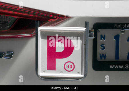 australian probationary learner driver australia Stock Photo - Alamy