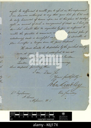 Correspondence - Lindley (John) and Engelmann (George) (Jan 26, 1848 (1 ...