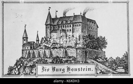Burg Honstein 1887 Stock Photo - Alamy