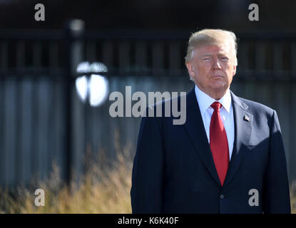 President Donald Trump speaks during press briefing with the ...