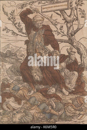 Cut from Luther as Hercules Germanicus, by Hans Holbein the Younger ...