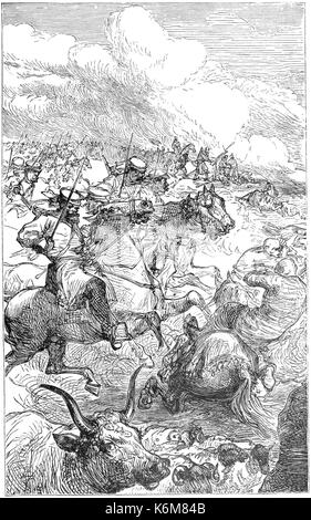 CHARGE OF RUSSIAN CAVALRY AGAINST TURCOMANS Stock Photo - Alamy