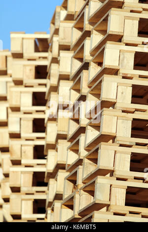 Wooden pallet as background, top view. Transportation and storage Stock ...