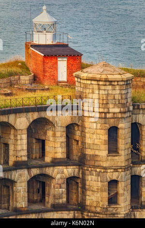 Battery Weed lighthouse at Fort Wadsworth, Staten Island, New York, NY ...