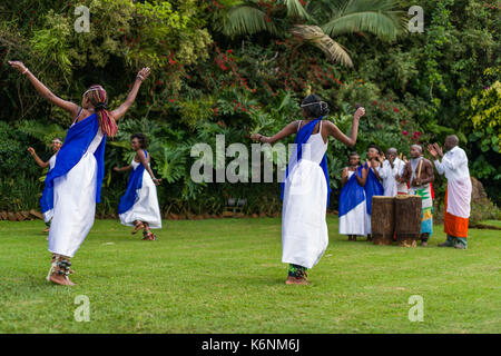 Rwandan female dancers performing traditional Rwandan Intore dance ...