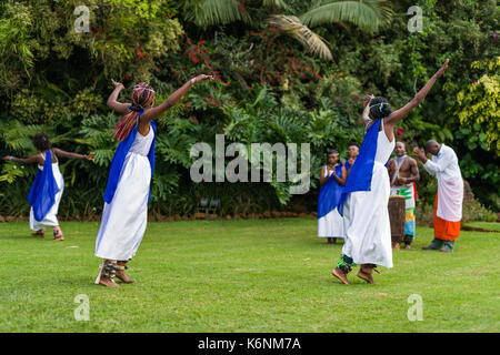 Rwandan female dancers performing traditional Rwandan Intore dance ...