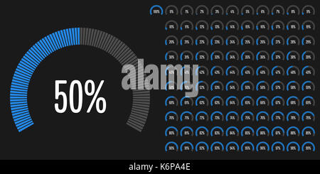 Blue graphic chart meter isolated white background Stock Photo - Alamy