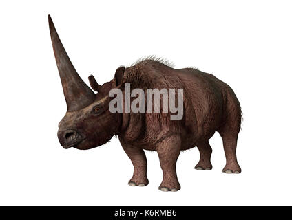 3D rendering of a giant extinct rhinoceros Elasmotherium sibiricum ...
