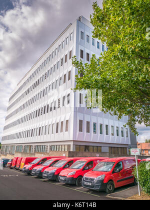 Post office concrete building, at Kettering, England Stock Photo ...