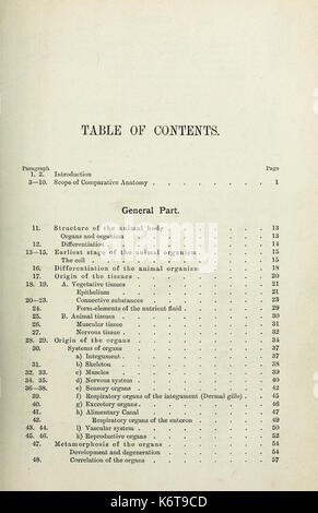 . Elements of the comparative anatomy of vertebrates Stock Photo - Alamy