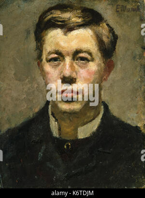 Edvard Munch’s oil on canvas work “Starry Night” (1922-1924) measures ...