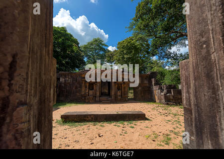 hindu temple Shiva Devalaya in the ruins of the former royal residence ...