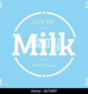 Milk lettering stamp blue Stock Vector Image & Art - Alamy