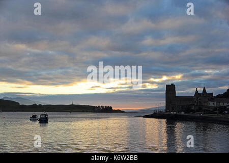 Sunset over Oban Bay, Argyll Stock Photo - Alamy