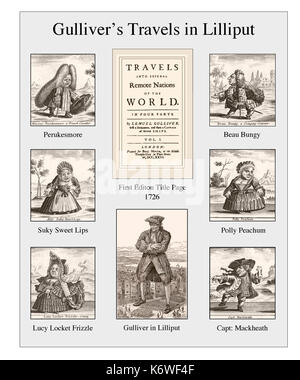 Gulliver 's Travels by Jonathan Swift. Gulliver in Lilliput. Caption ...