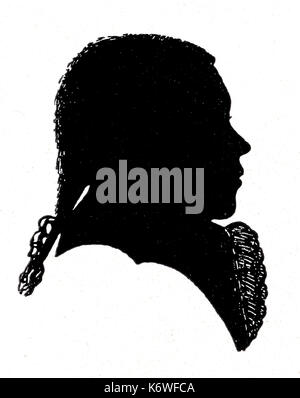 Ludwig van Beethoven profile. Silhouette age 16 by J V Neesen. German ...