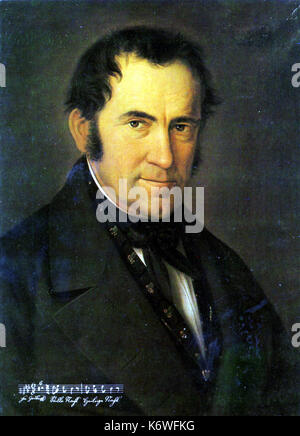 Silent Night composer Franz Xaver Gruber portrait on postcard showing ...