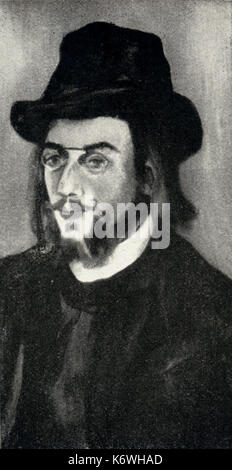 Erik Satie, 1866 – 1925, a French composer and pianist, portrait ...