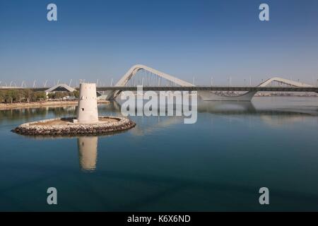 Al Maqta Bridge, Abu Dhabi, United Arab Emirates, Asia Stock Photo ...