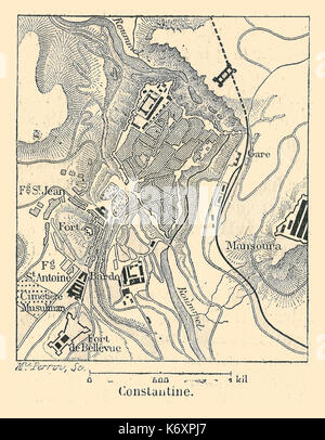 MAP OF CONSTANTINE FRANCE Stock Photo - Alamy